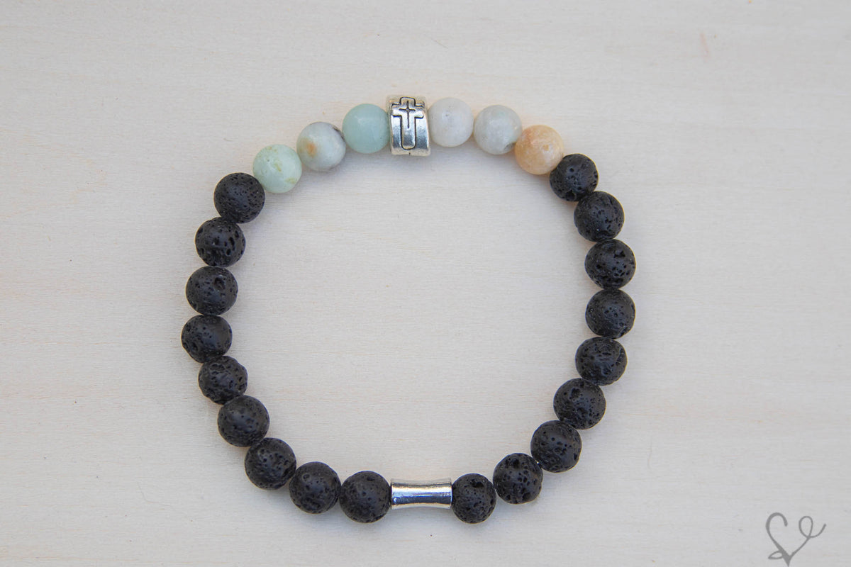 Cross Gemstone Essential Oil Diffuser Bracelet – Lowcountry Eclectic