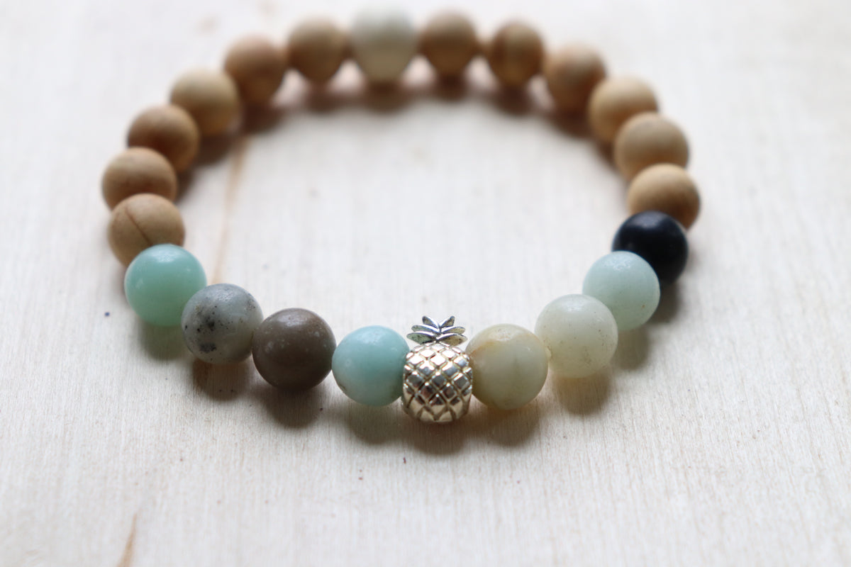 Pineapple Gemstone Essential Oil Diffuser Bracelet – Lowcountry Eclectic